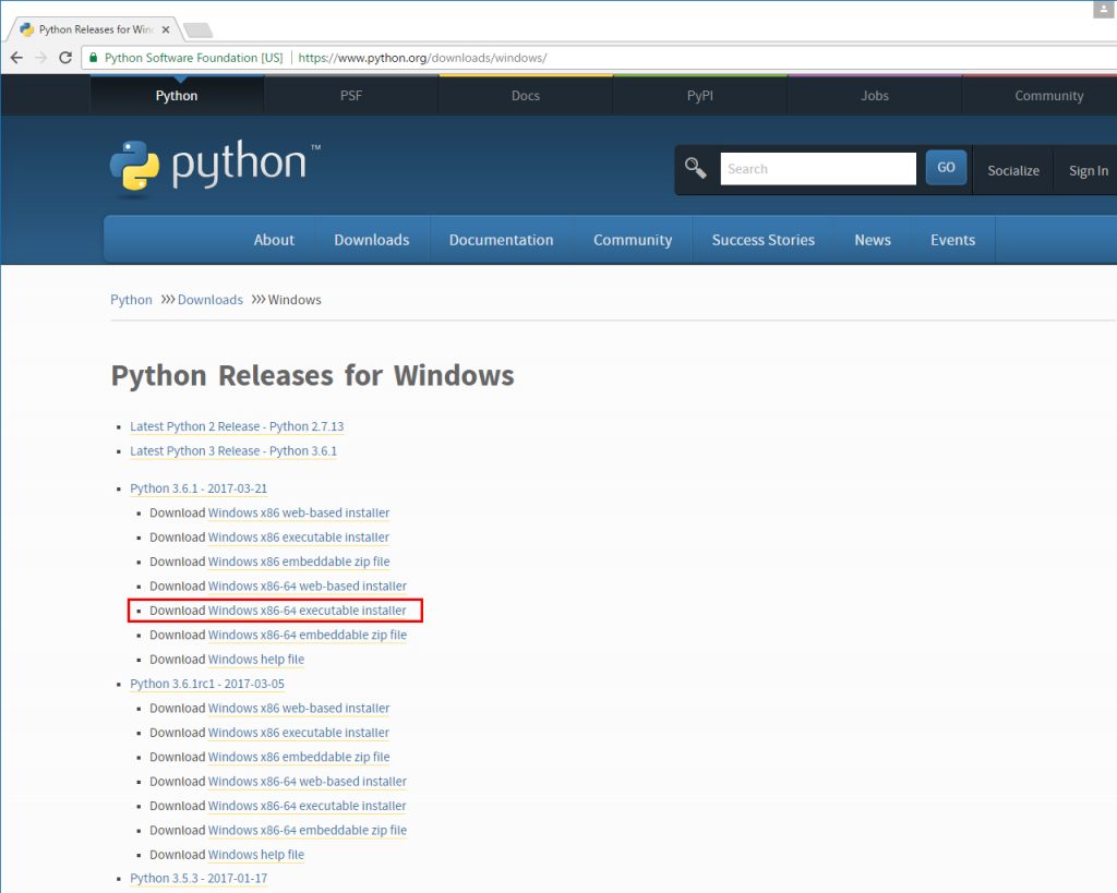Python3 を Windows10(64bit版) へインストールして動作させる手順